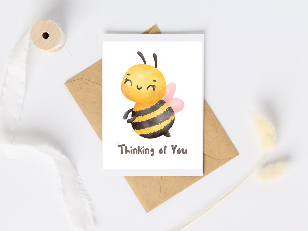 Bee Thinking of You Card (digital File) - Etsy