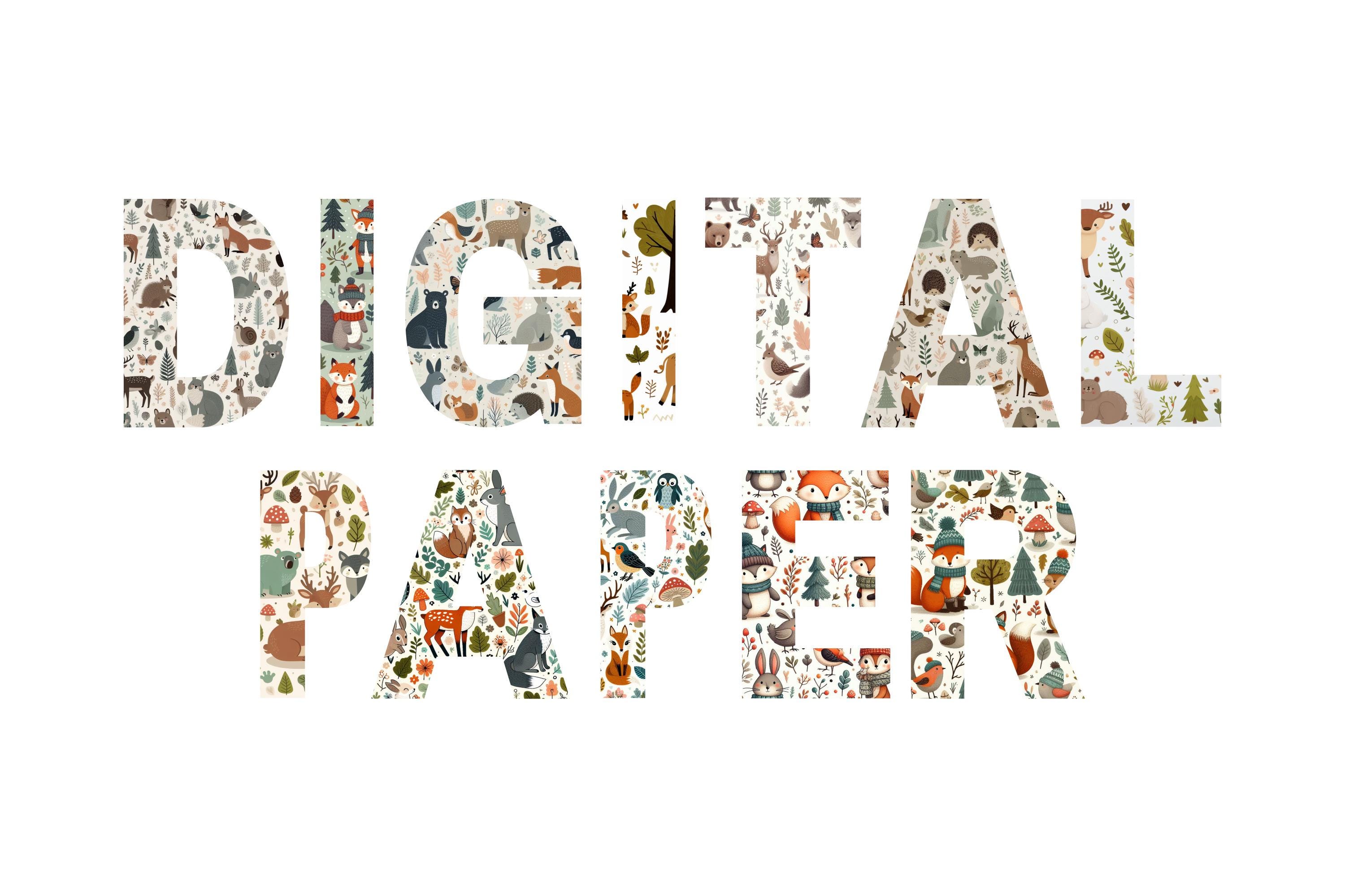 15 Forest Animals DIGITAL PAPER - Etsy