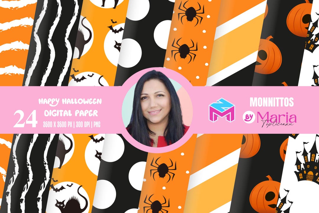 24 Happy Halloween Digital Paper - Etsy
