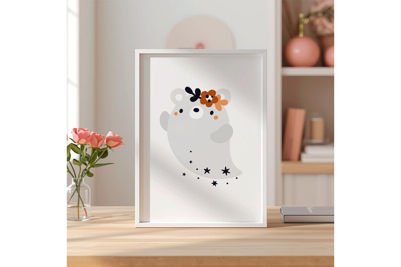 Ghost Nursery Print Set | Boho Halloween Art (digital Download) - Etsy