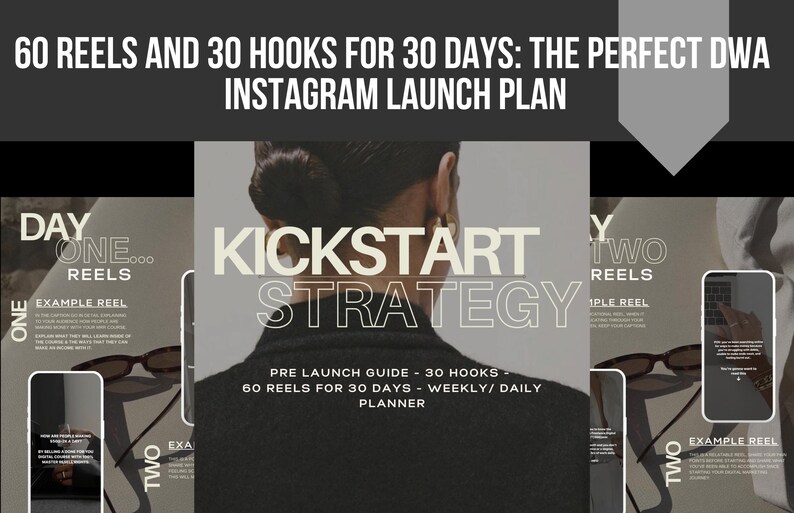 Kickstart Strategy Guide: 30 Reels, Weekly Planner (PDF) - Etsy