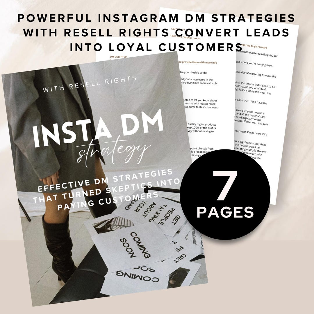 Instagram DM Scripts: Convert Leads to Customers (7-page Guide) - Etsy