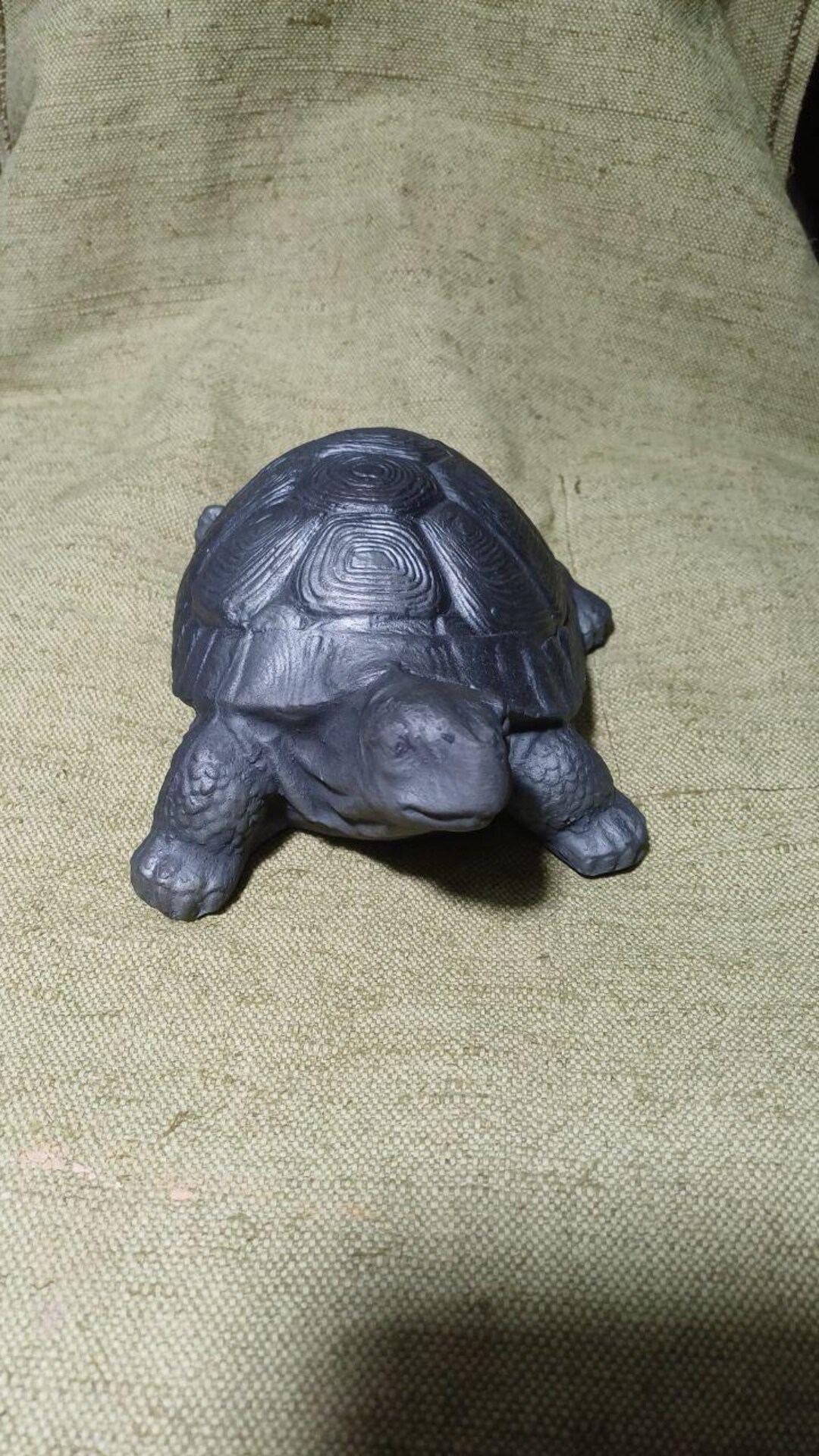 Smoke Fired Clay Turtle Figurine - Etsy