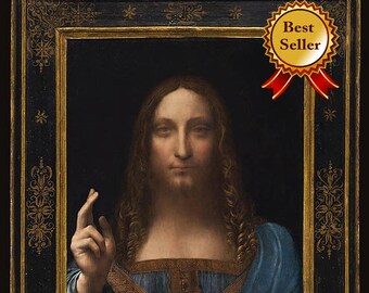 Da Vinci 'salvator Mundi savior of the World' Canvas - Etsy