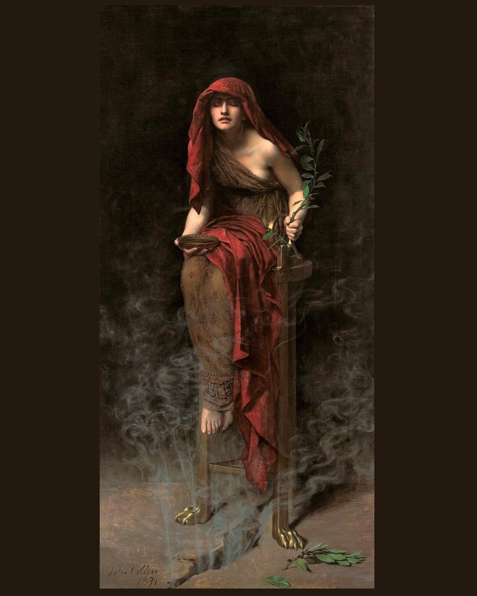 Oracle Of Delphi Pythia In Greek Mythology John Collier Etsy