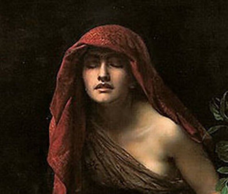 Oracle of Delphi Pythia in Greek Mythology John Collier | Etsy