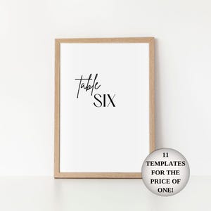 Table Numbers, Wedding Sign Bundle, Seating Chart, Wedding Table ...