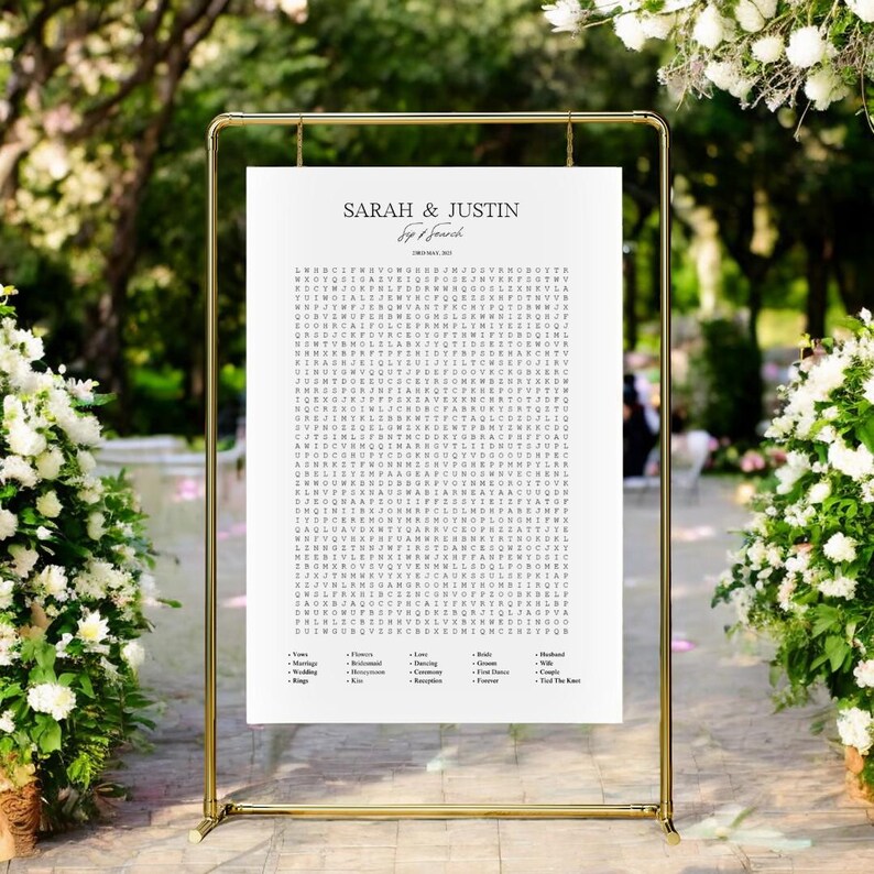 Wedding Word Search Sip and Solve Template Made for You Personalized ...