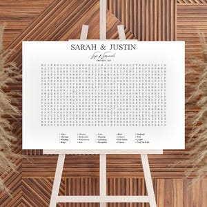 Customizable Wedding Word Search Template - Personalized Sip & Search ...