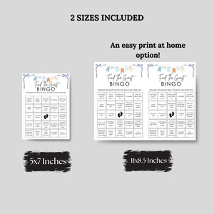 Boy Baby Shower Bingo Game | Ice Breaker & Mix and Mingle Bingo ...