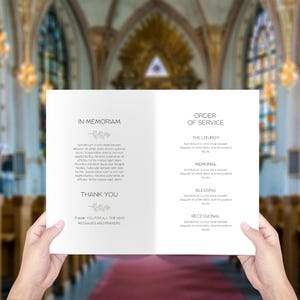 Obituary Template | Editable Funeral Program Download for Memorial ...