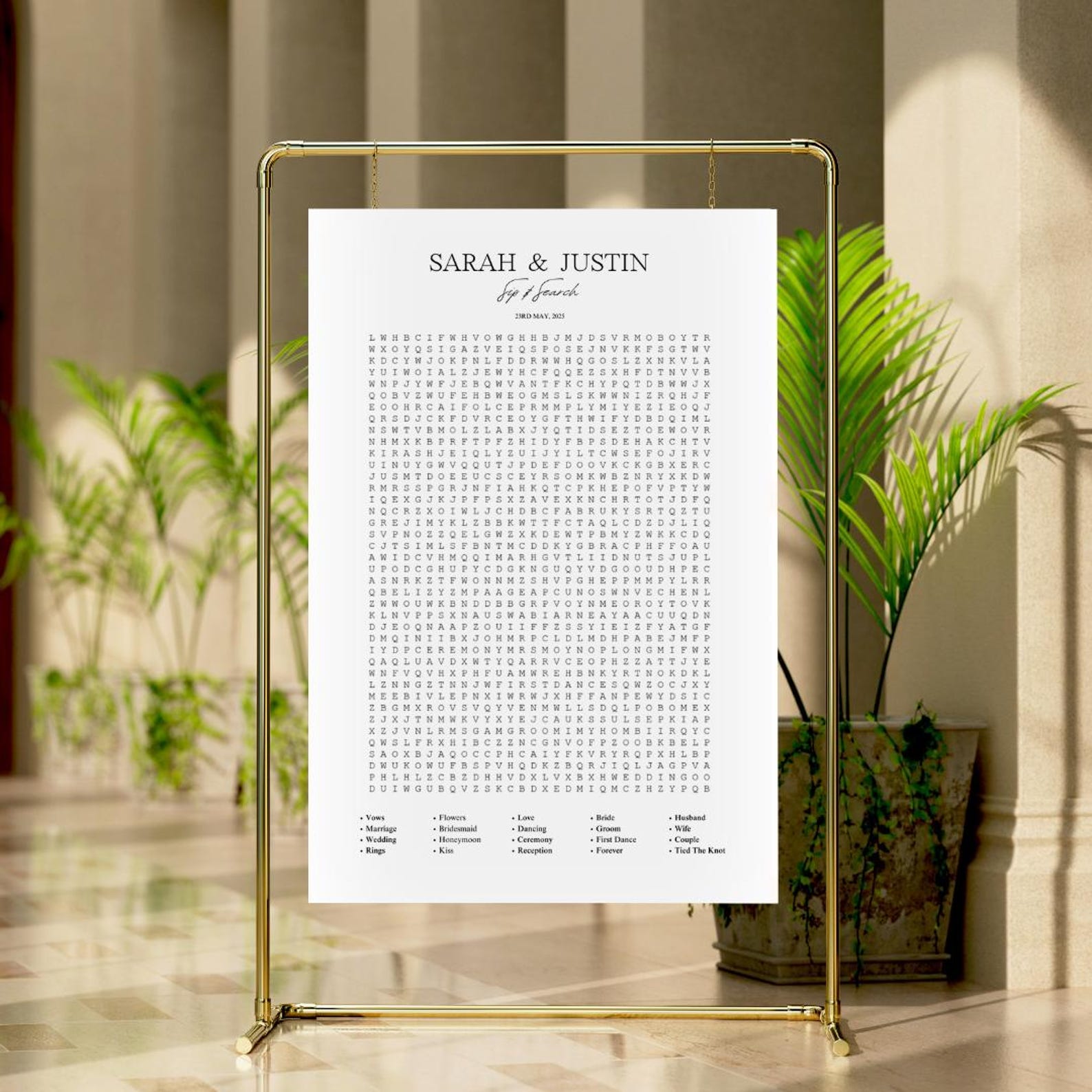 Wedding Word Search Sip and Solve Template Made for You Personalized ...