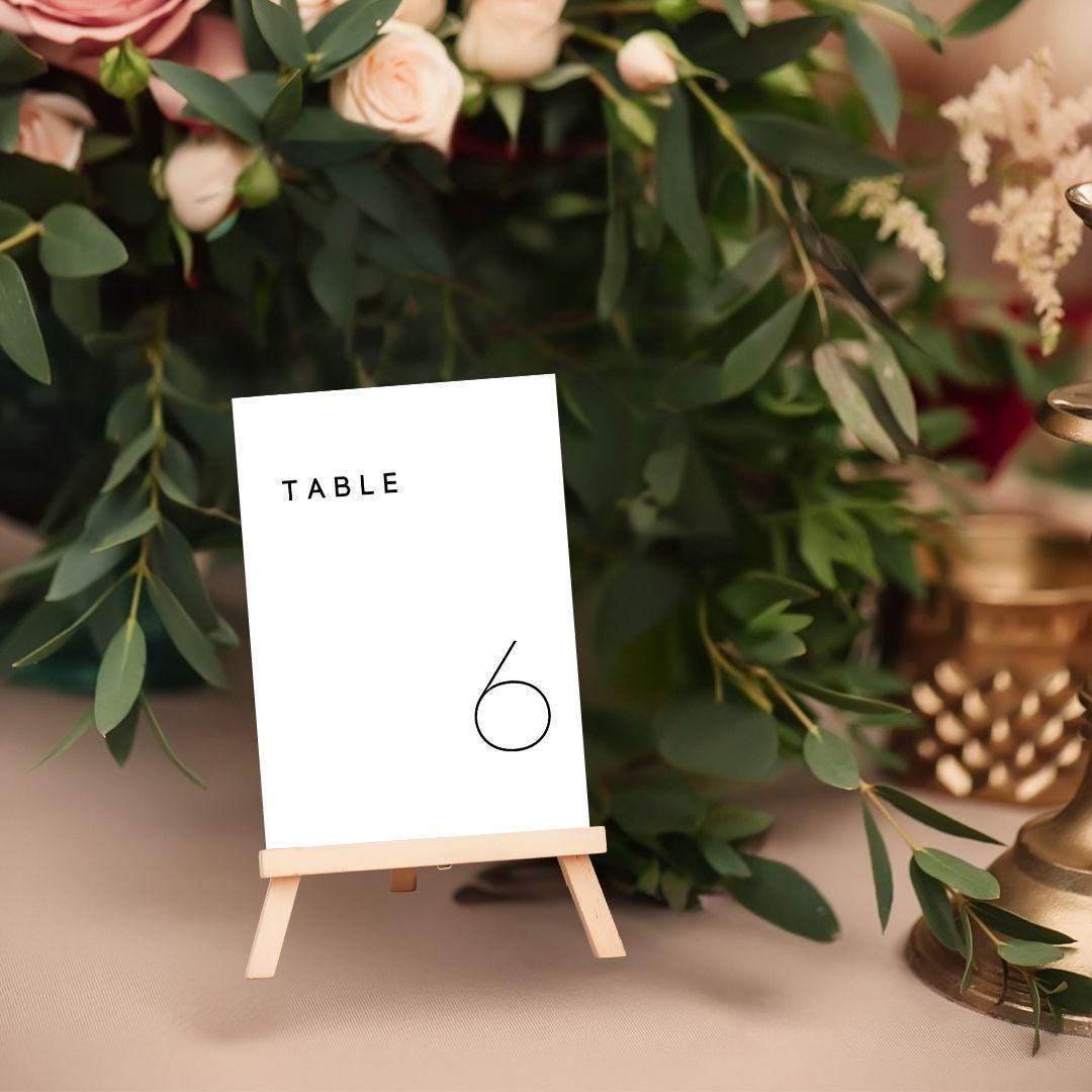 Table Numbers Editable Wedding Sign Bundle, Seating Chart Templates ...