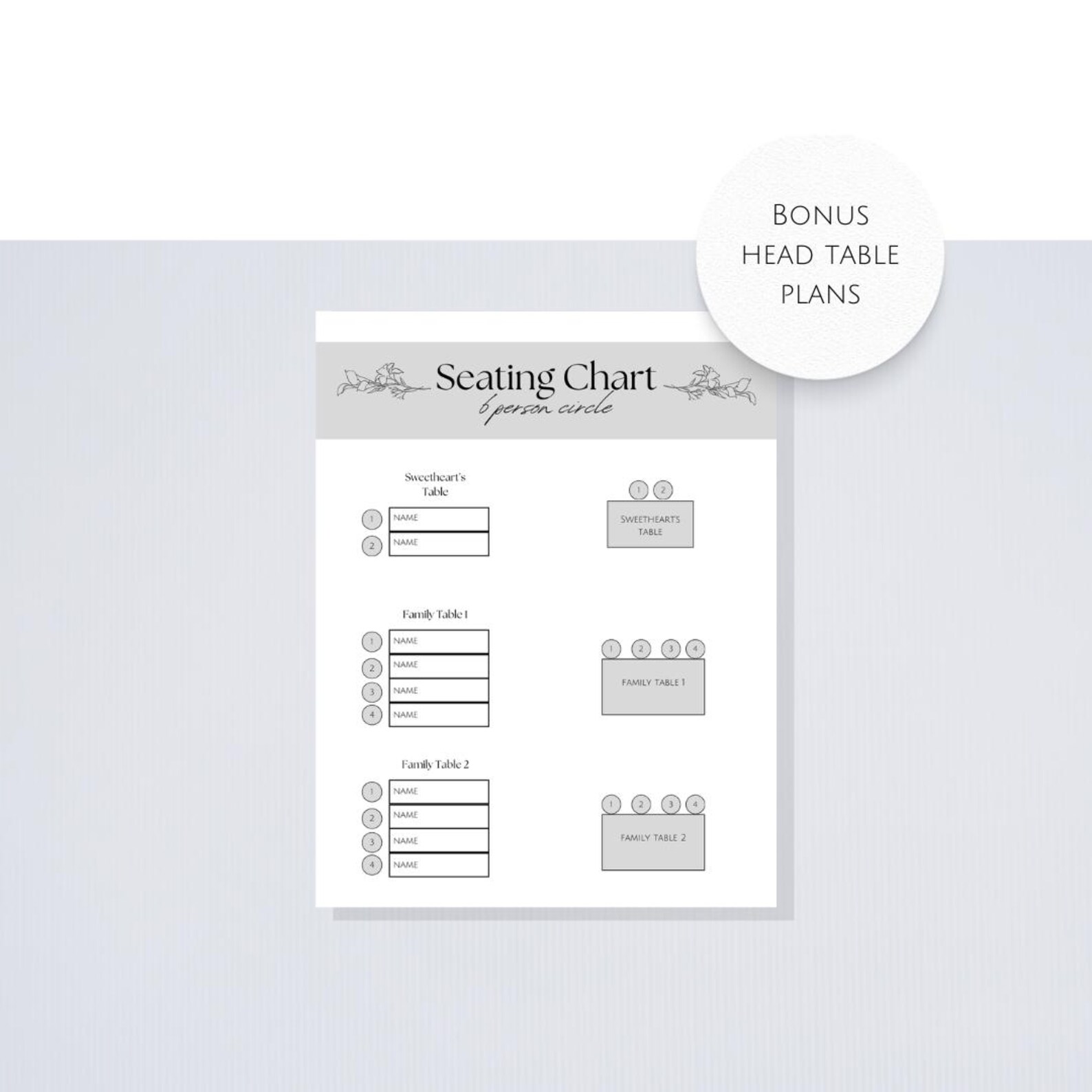 Wedding Seating Plan Template, Seat Map, Digital Seating Chart, Seating ...