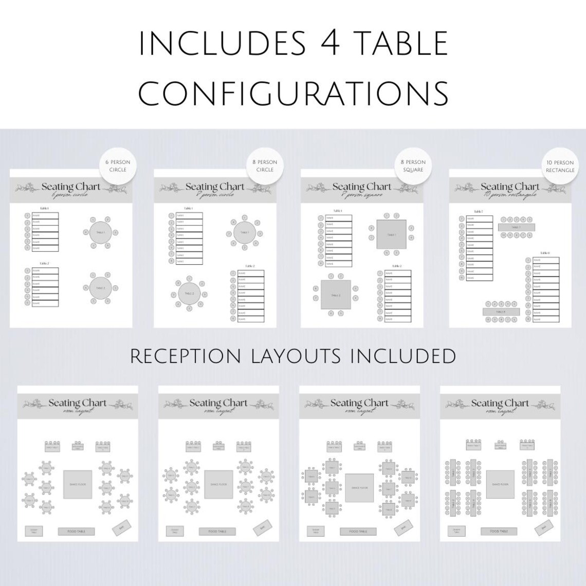 Wedding Seating Plan Template, Seat Map, Digital Seating Chart, Seating ...