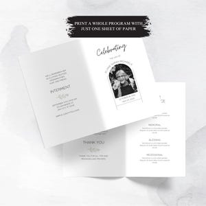 Obituary Template | Editable Funeral Program Download for Memorial ...
