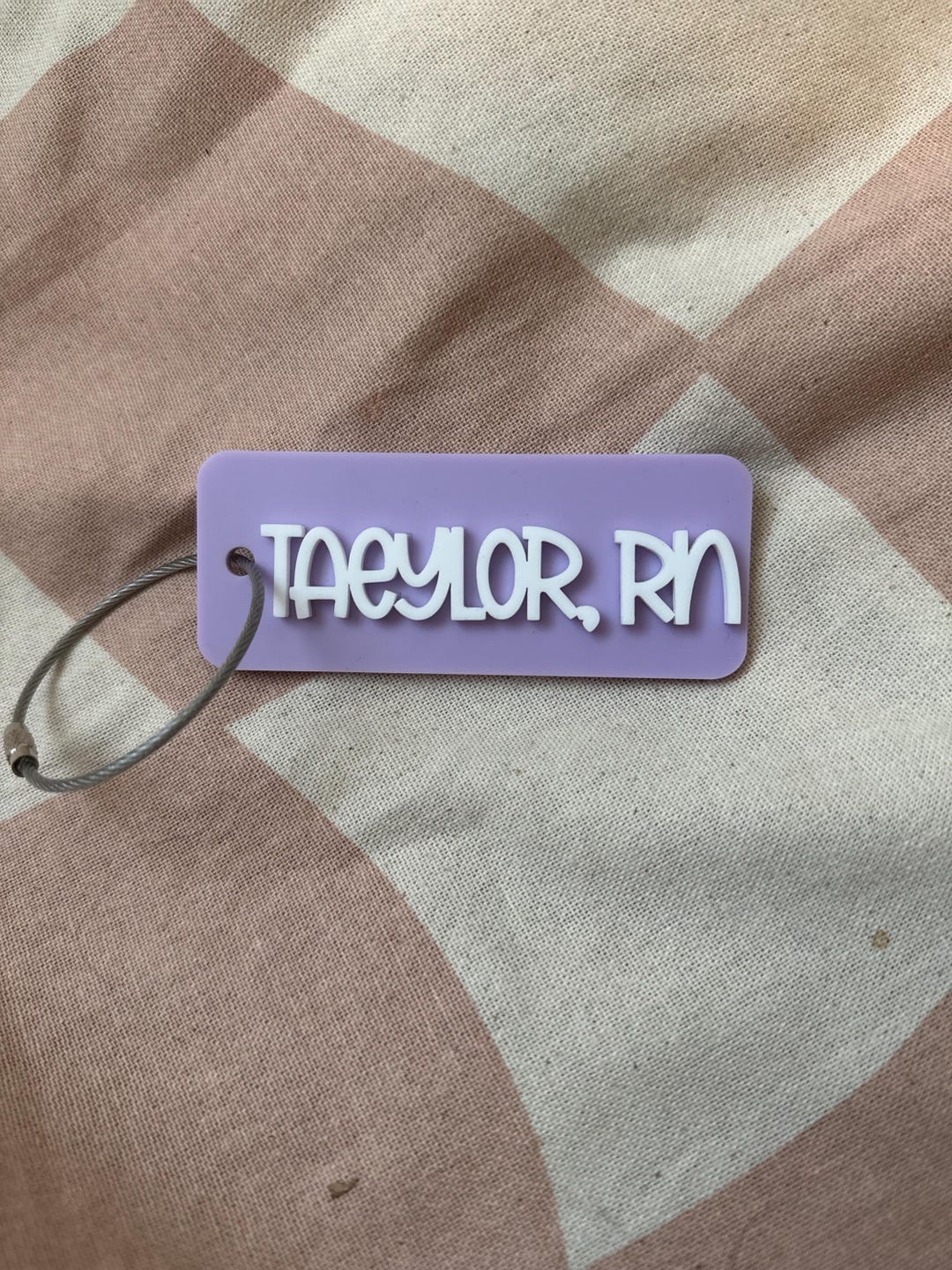 Personalized Nurse Gift Name Tag for RN Custom Keychain Acrylic Tumbler ...