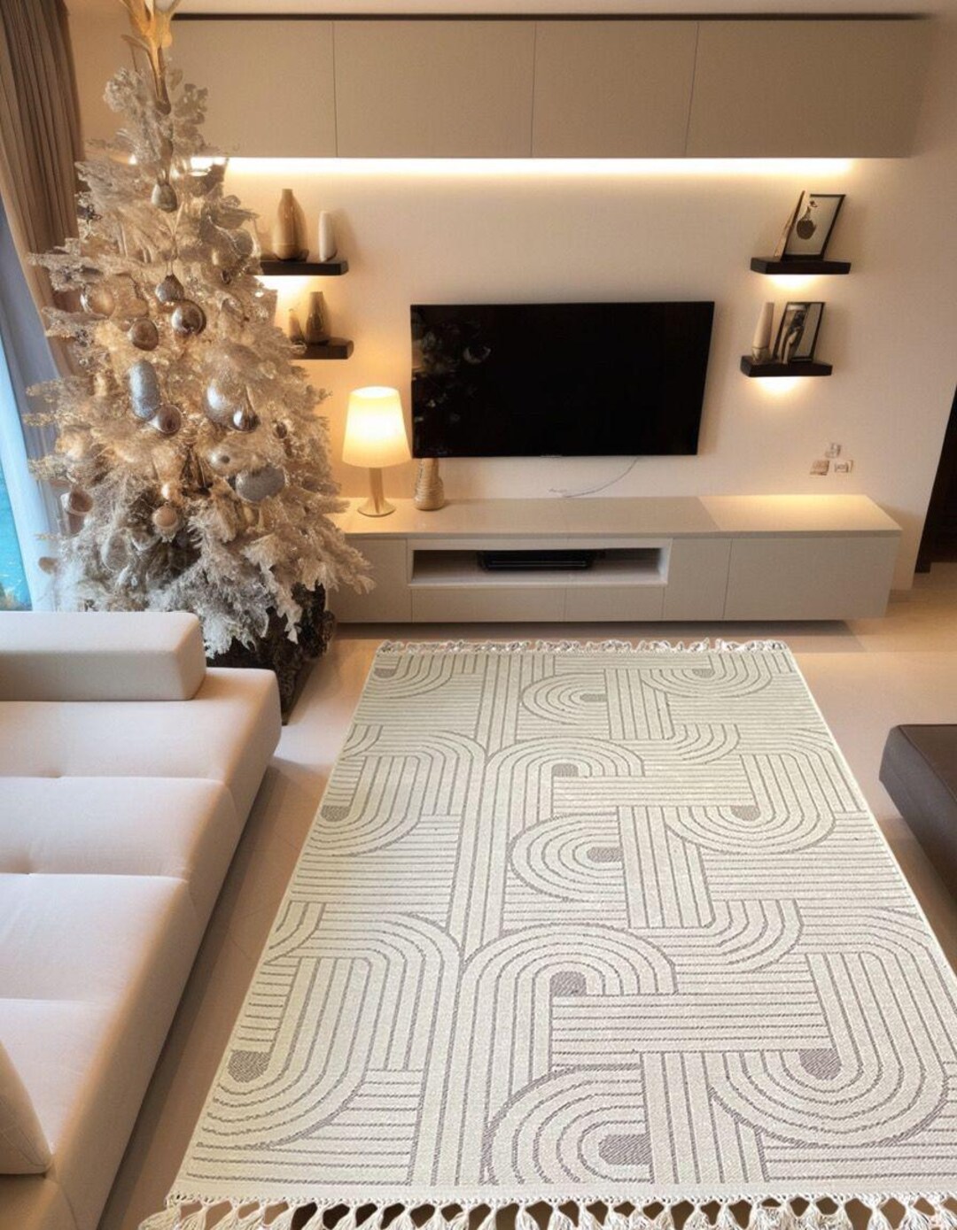 Soft Boho Rugs, Cream Rug for Living Room, Cream Boho Rug, Nordic Area ...