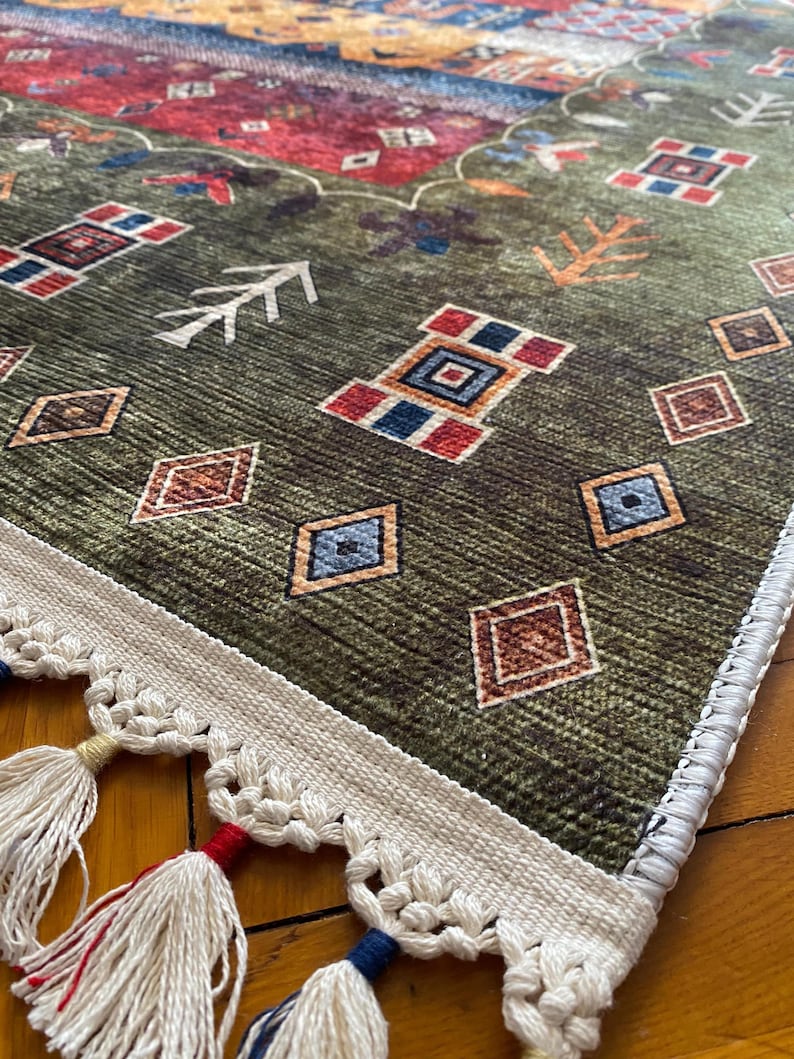Green Carpet, Anatolian Carpet, Green Rug, Ethnic Pattern, Bohemian ...