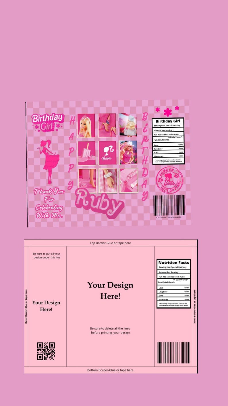 INSTANT DOWNLOAD , Barbie Birthday, Barbie Party Package, Kids Birthday ...
