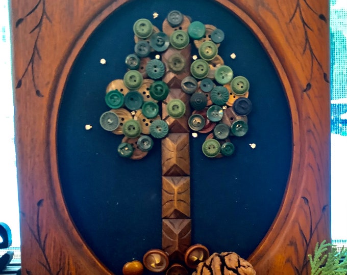 Tree Button Art - Etsy