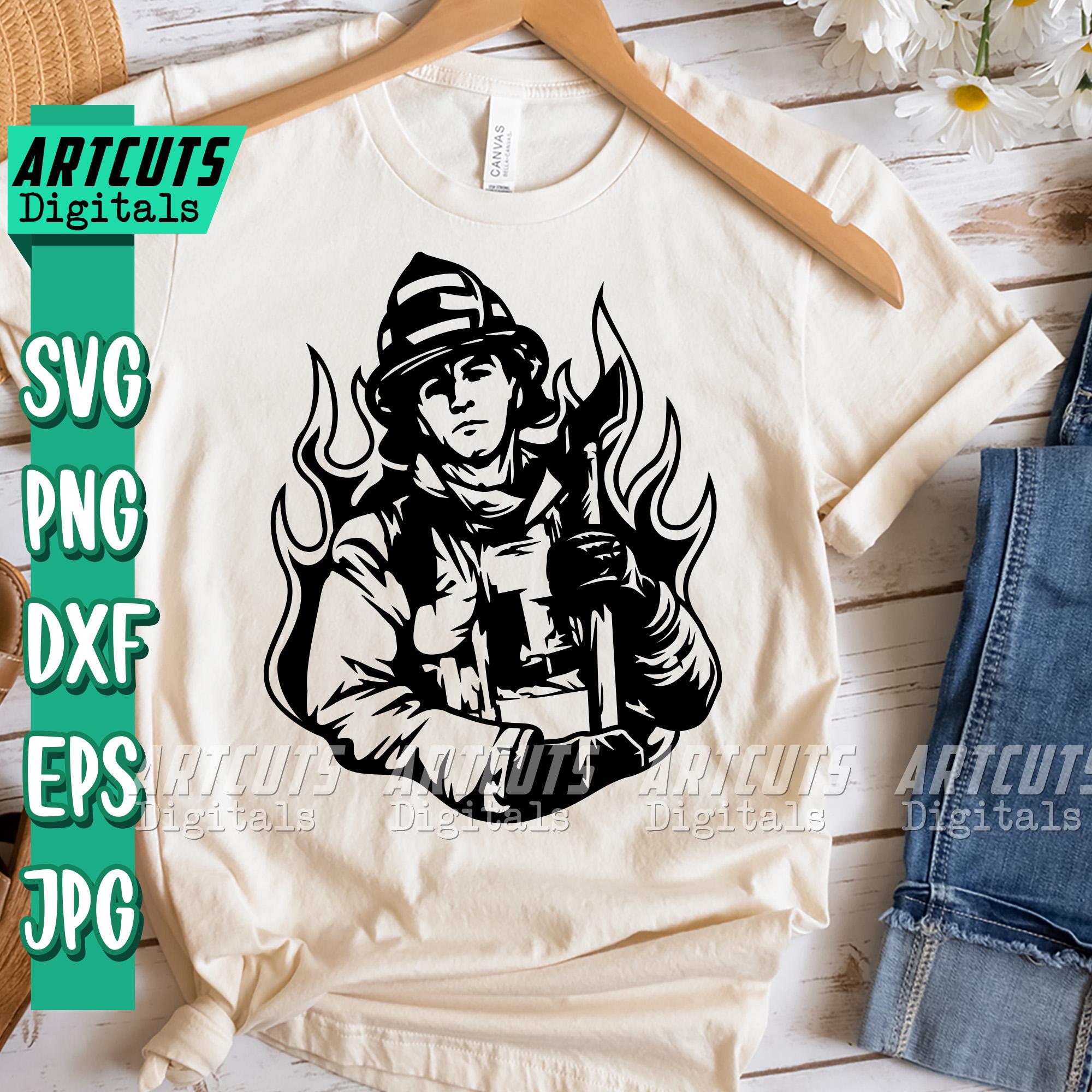 Firefighter Svg, Fireman Dad Clipart, First Responder Cutfile, Fire ...