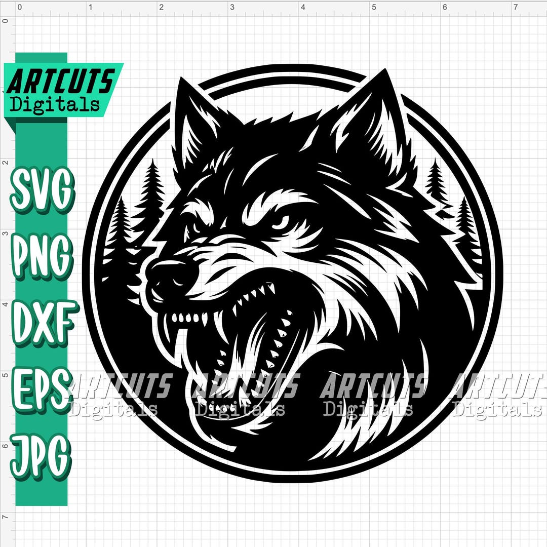 Wolf Svg, Angry Wolves Clipart, Wild Animal Cutfile, Woodland Monster ...