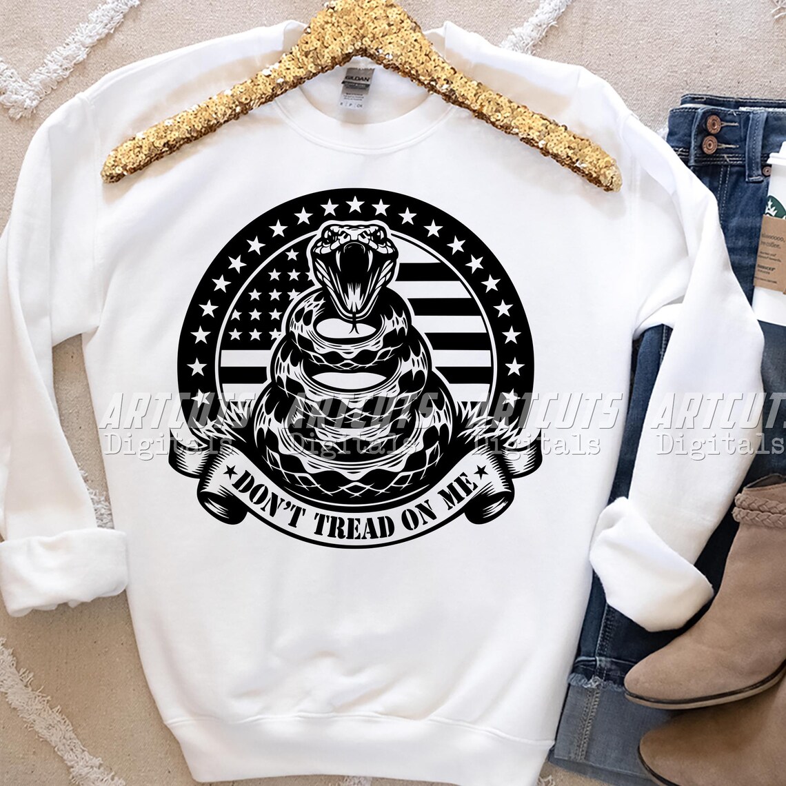 Don't Tread on Me Svg, Snake Clipart, Reptile Cutfile, Military Dad ...
