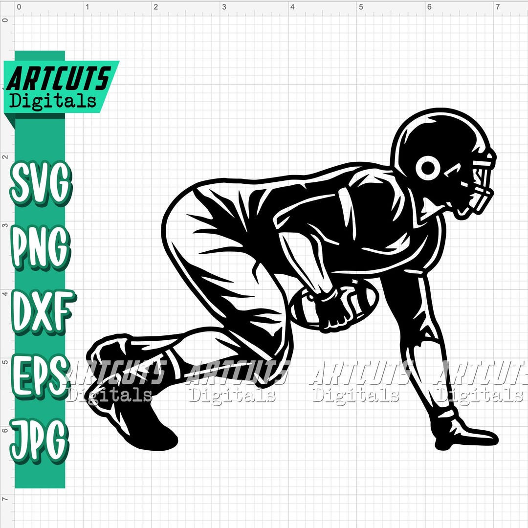 Football Svg, American Football Player Clipart, Quarterback Cutfile ...