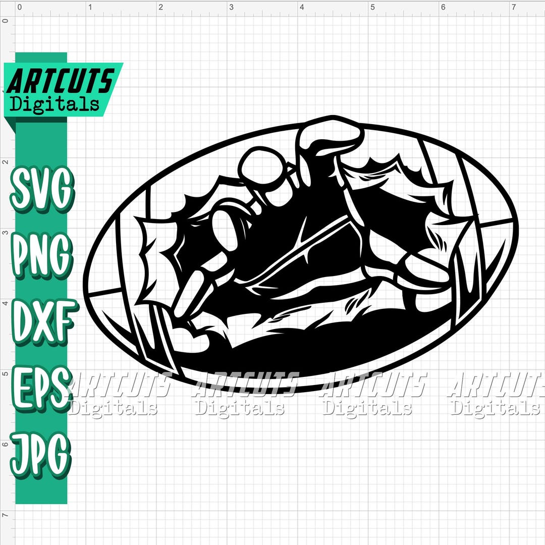 Football Svg, Smashed Football Clipart, American Football Cutfile, Ball ...
