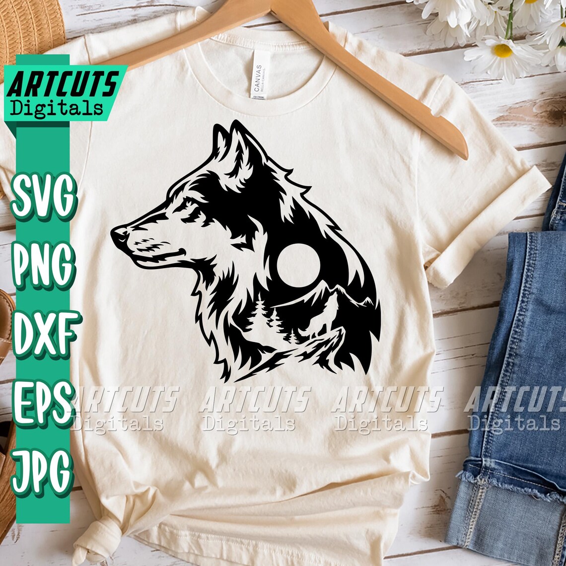 Wolf Svg | Wolf Scene Svg | Howling Wolves Cutfile | Wild Animal ...