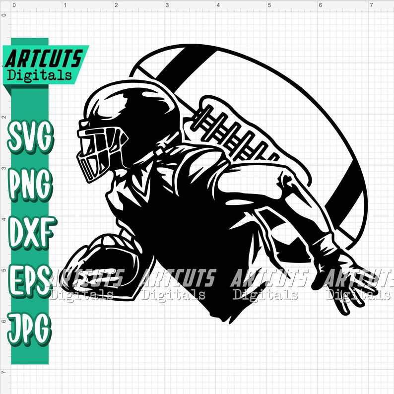 Football Player Svg, American Football Clipart, Quarterback Cutfile ...