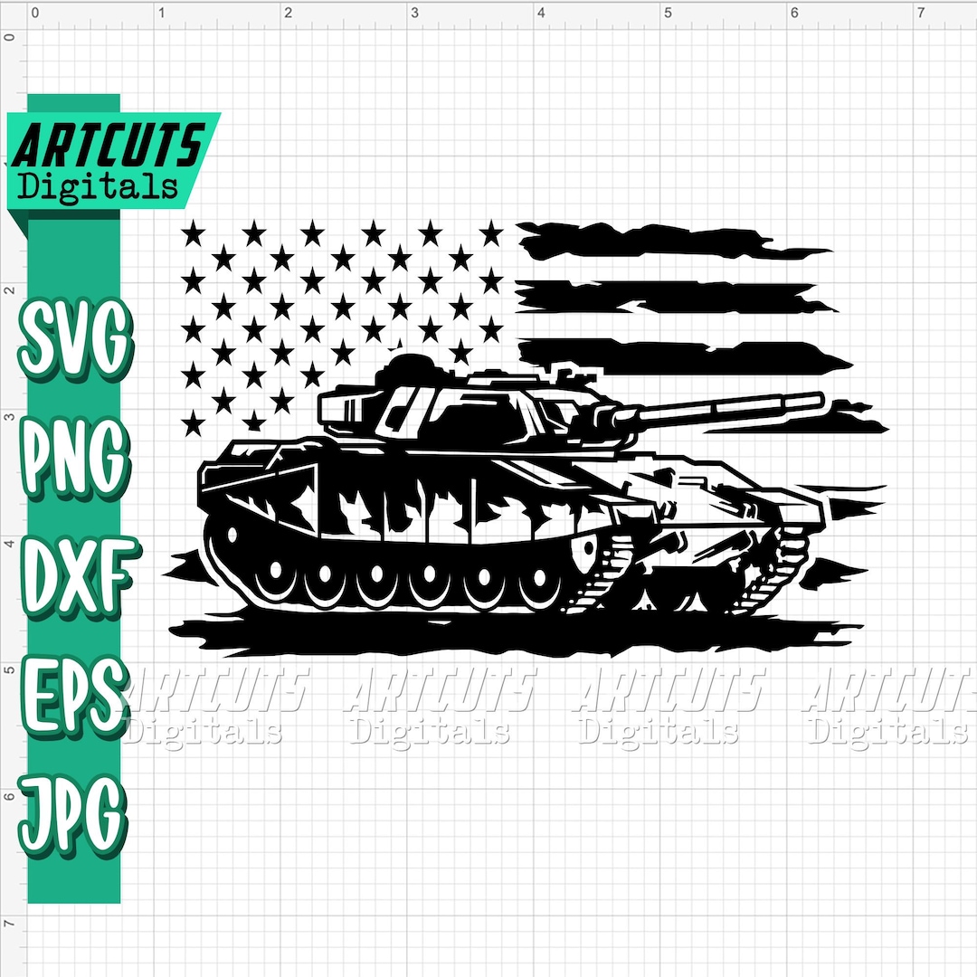 War Tank Svg, US War Tank Svg, Tanker Clipart, Combat Tank Svg, Combat ...