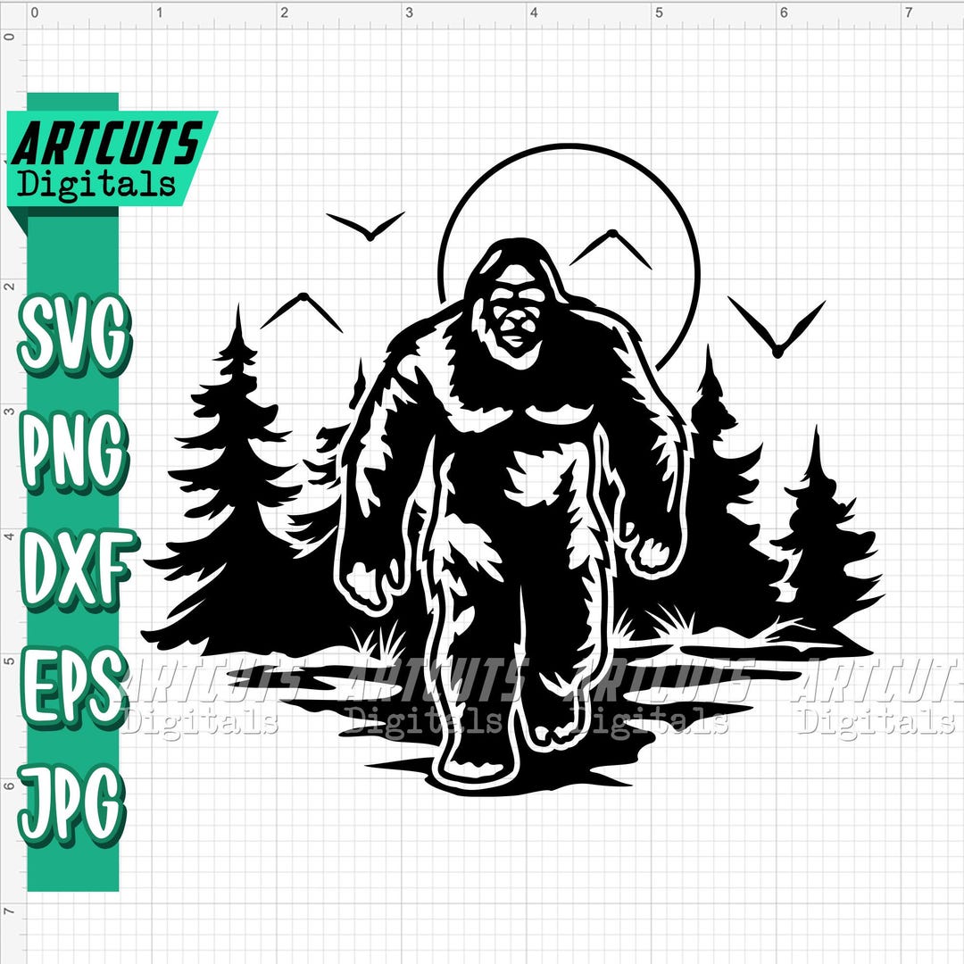 Big Foot Svg, Hide and Seek Clipart, Hide Champion Cutfile, Outdoor Dxf ...