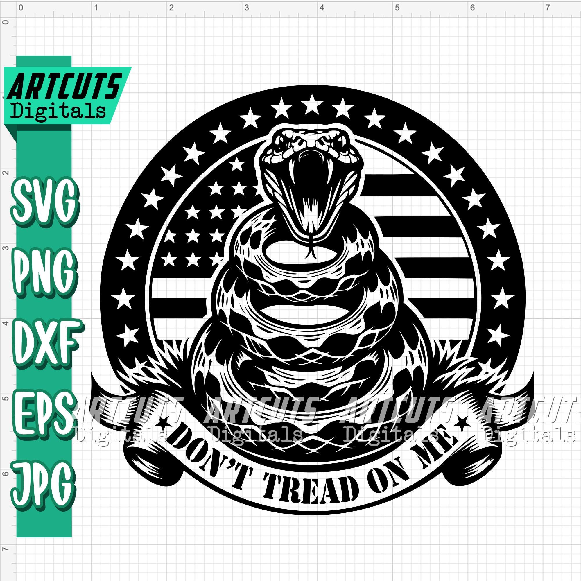 Don't Tread on Me Svg, Snake Clipart, Reptile Cutfile, Military Dad ...