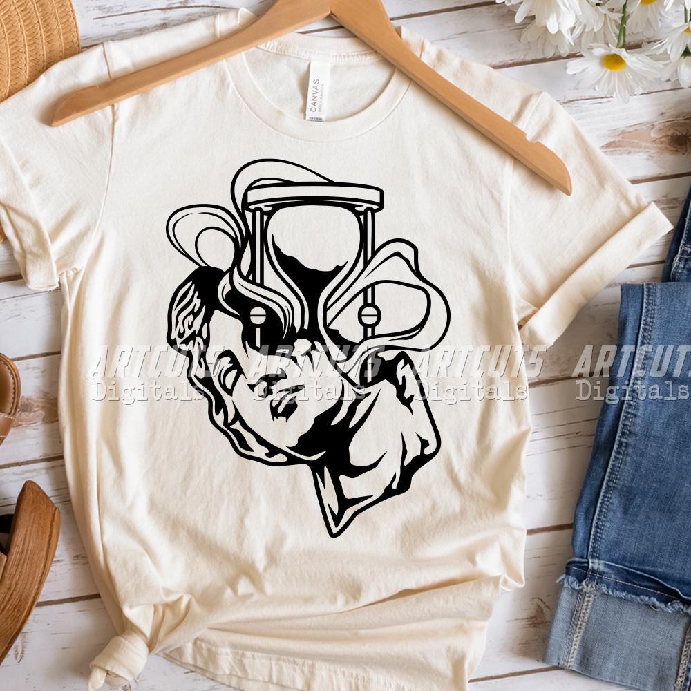 Hourglass Svg, Greek Statue Timer Stencil, God Physique Cutfile, Myth ...