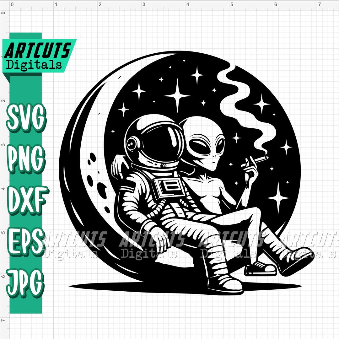 Alien Svg | Astronaut Clipart | Outer Space Besties | UFO Best Friends ...