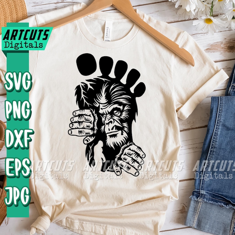 Big Foot Svg, Hide and Seek Clipart, Hide Champion Cutfile, Giant ...