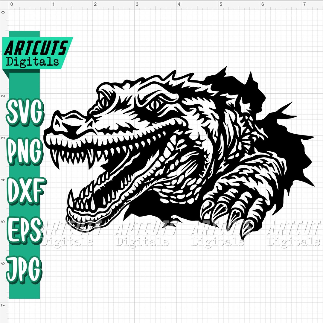 Crocodile Svg | Alligator Svg | Peeking Crocodile Dxf | Reptile Cutfile ...