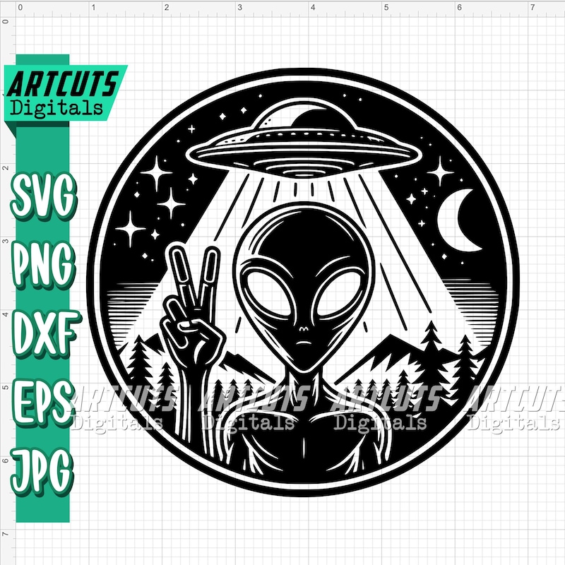 Alien Svg - Etsy