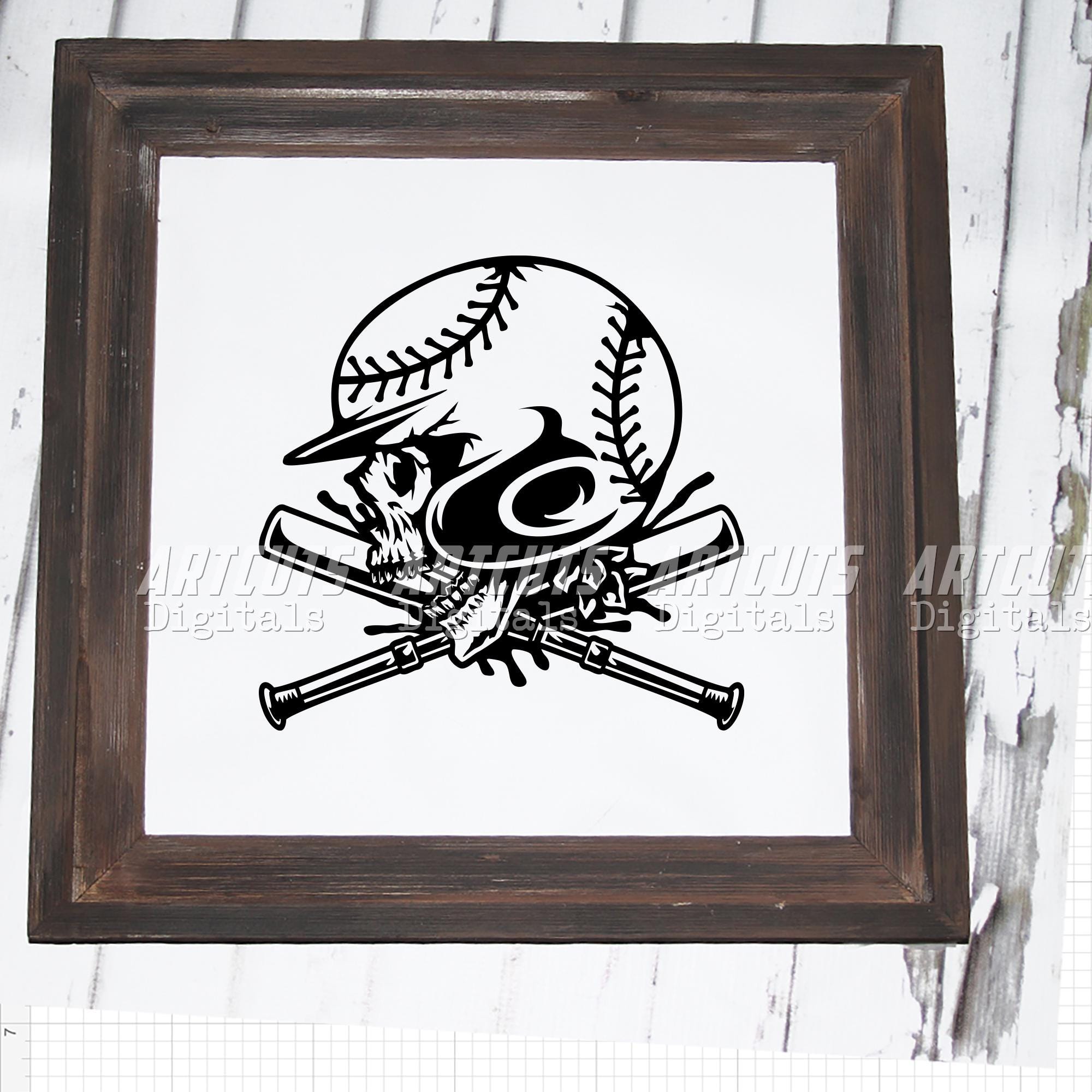 Baseball Skull Svg, Baseman Dad Clipart, First Stop Stencil, US Game ...