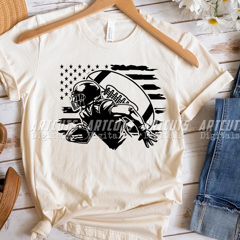 Football Player Svg, USA Game Day Clipart, American Football Cutfile ...