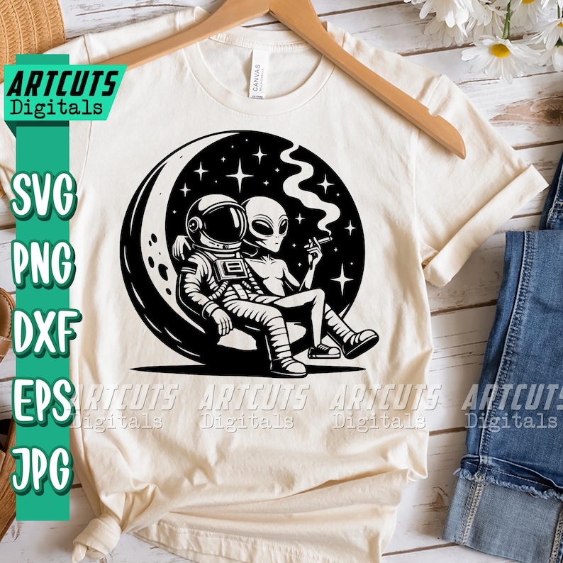 Alien Svg | Astronaut Clipart | Outer Space Besties | UFO Best Friends ...