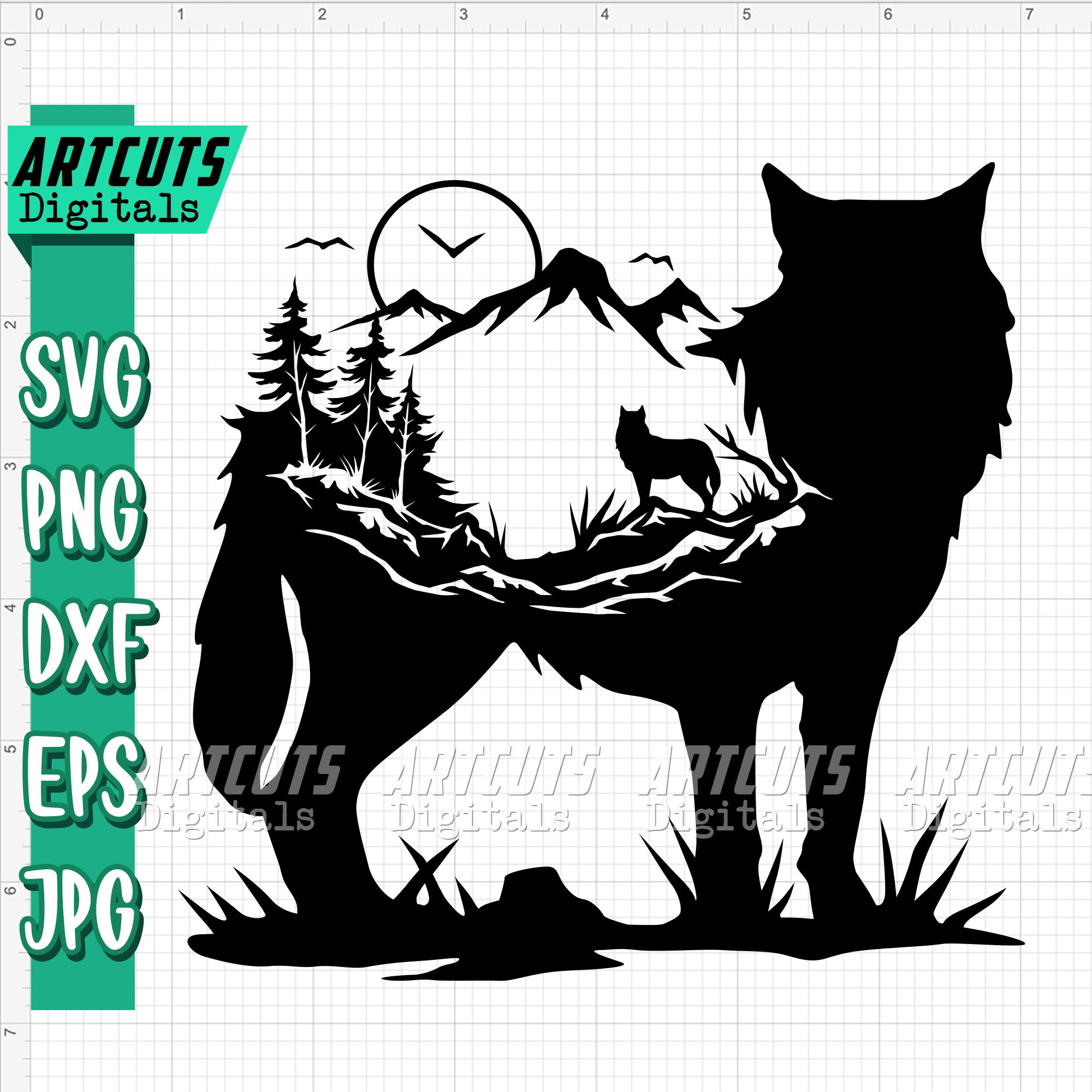 Wolf Svg, Wolves Svg, Wolf Scene Svg, Camping Clipart, Outdoor Cutfile ...