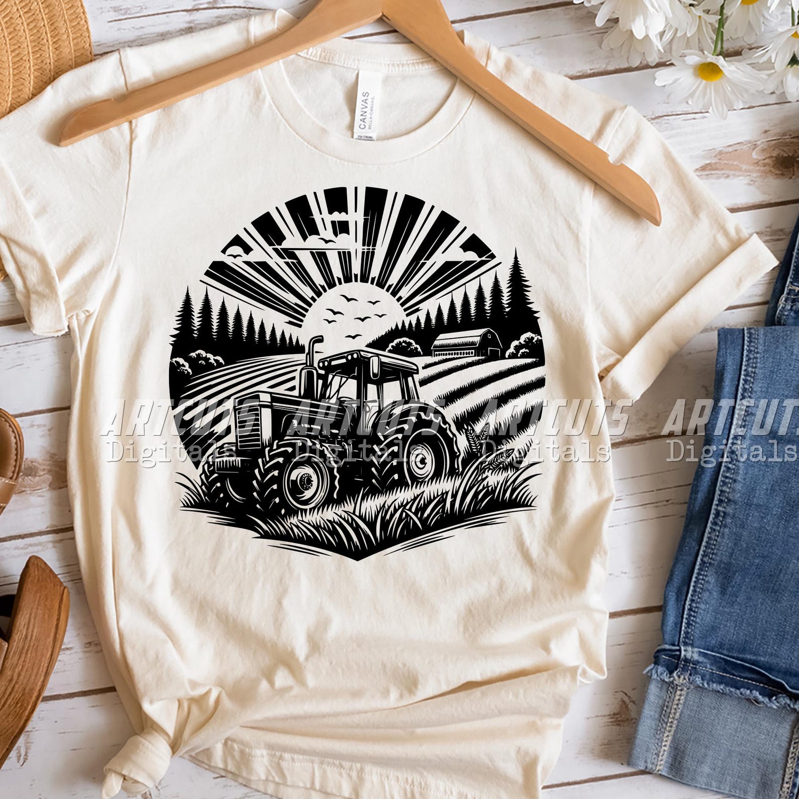 Tractor Svg, Farmer Clipart, Farming Transportation Cutfile, Farm ...
