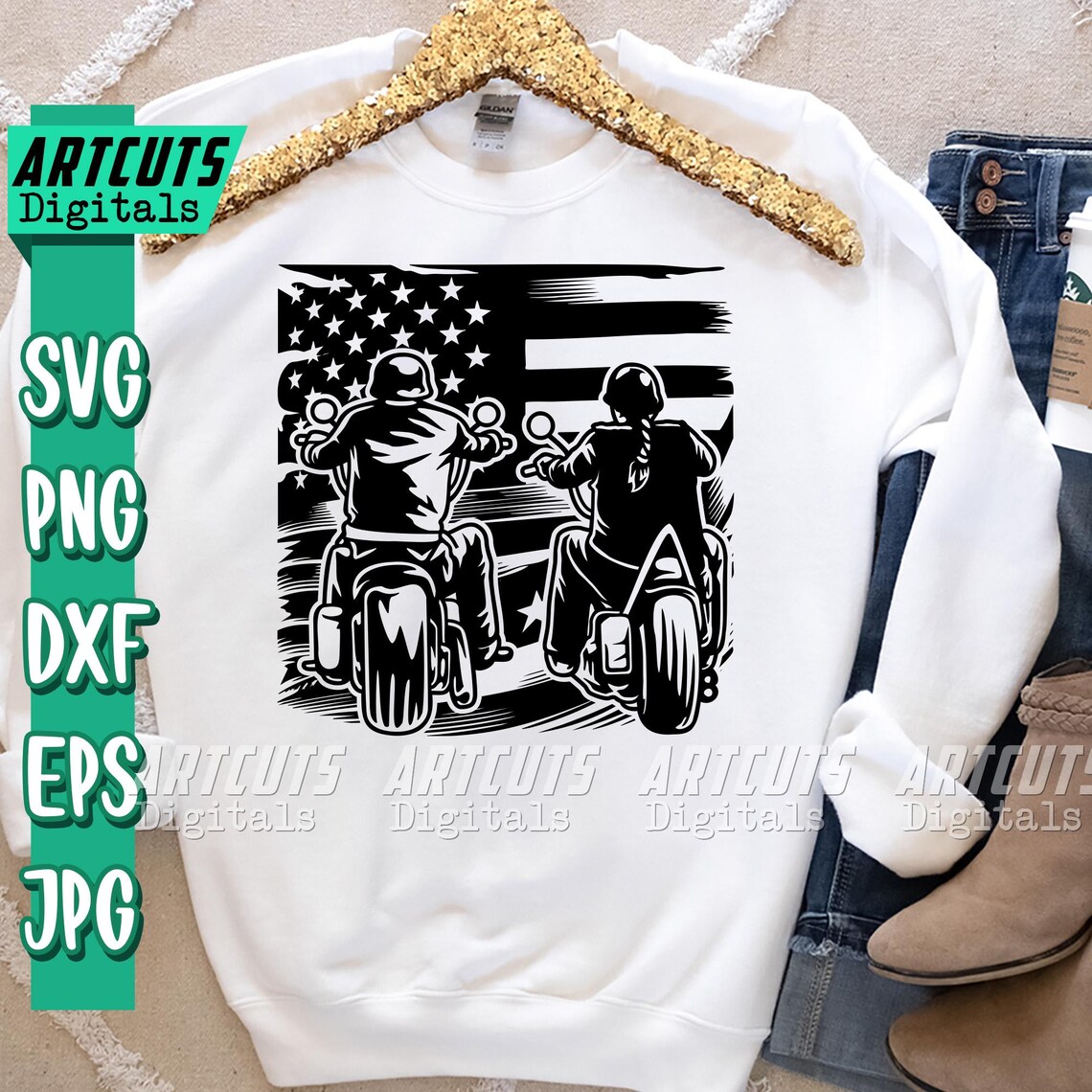 Biker Svg | Riding in Tandem Clipart | Biker Partnerd Cutfile | Biking ...