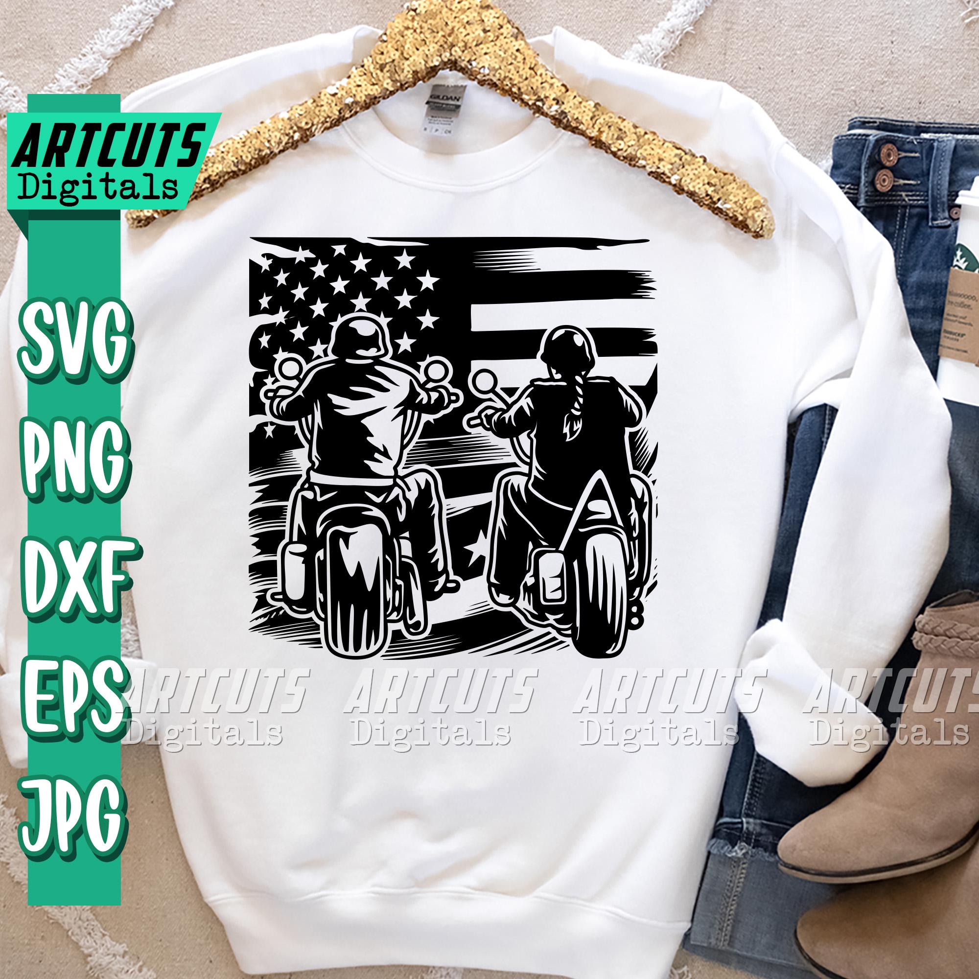 Biker Svg | Riding in Tandem Clipart | Biker Partnerd Cutfile | Biking ...