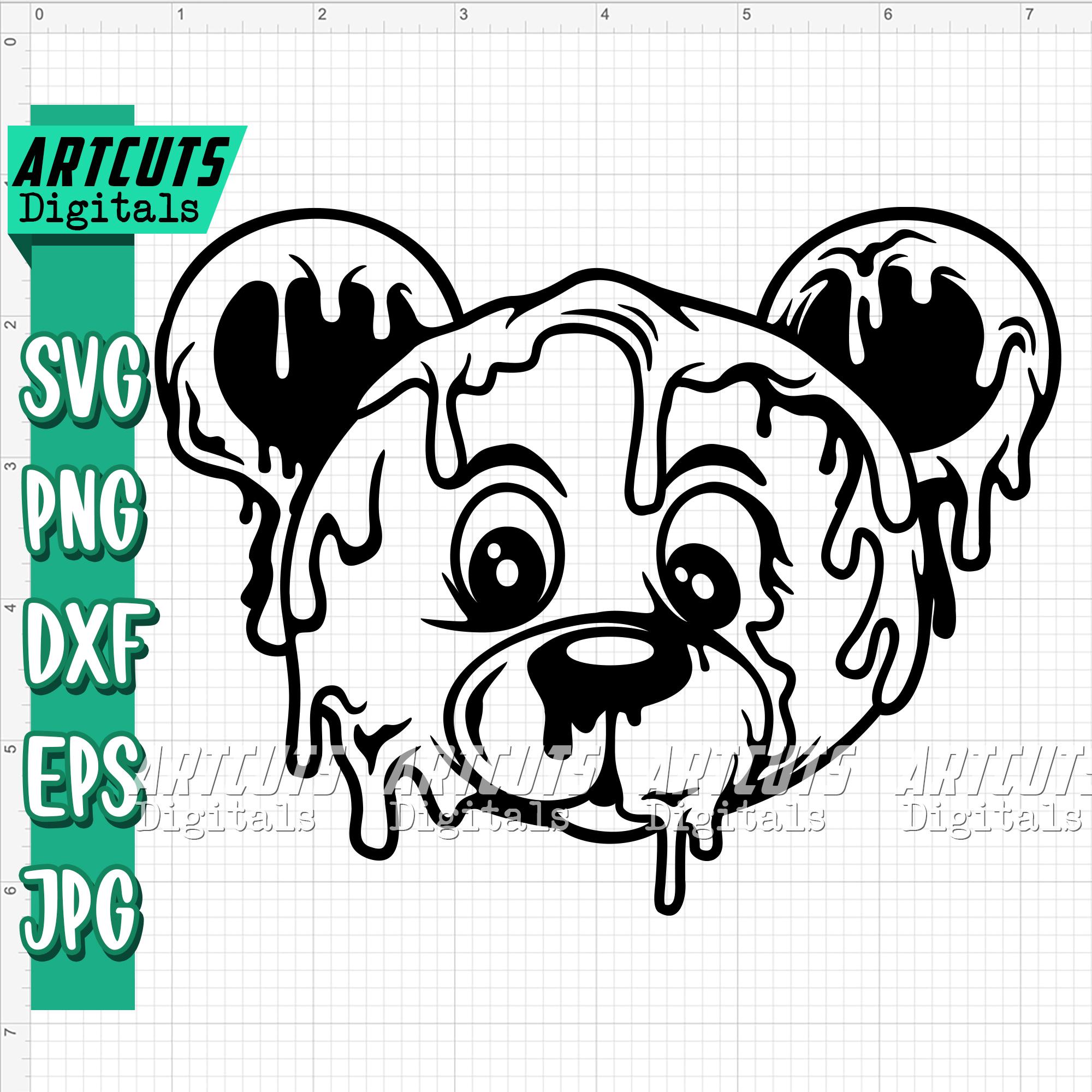 Teddy Dripping Face Svg, Cute Teddy Bear Clipart, Melting Grizzly Head ...