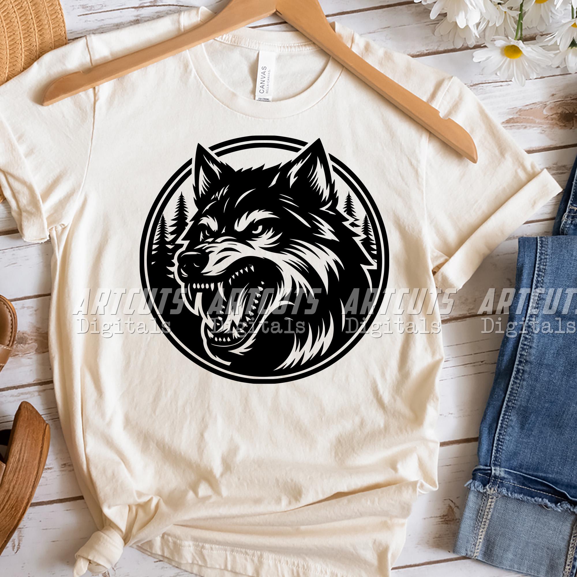 Wolf Svg, Angry Wolves Clipart, Wild Animal Cutfile, Woodland Monster ...