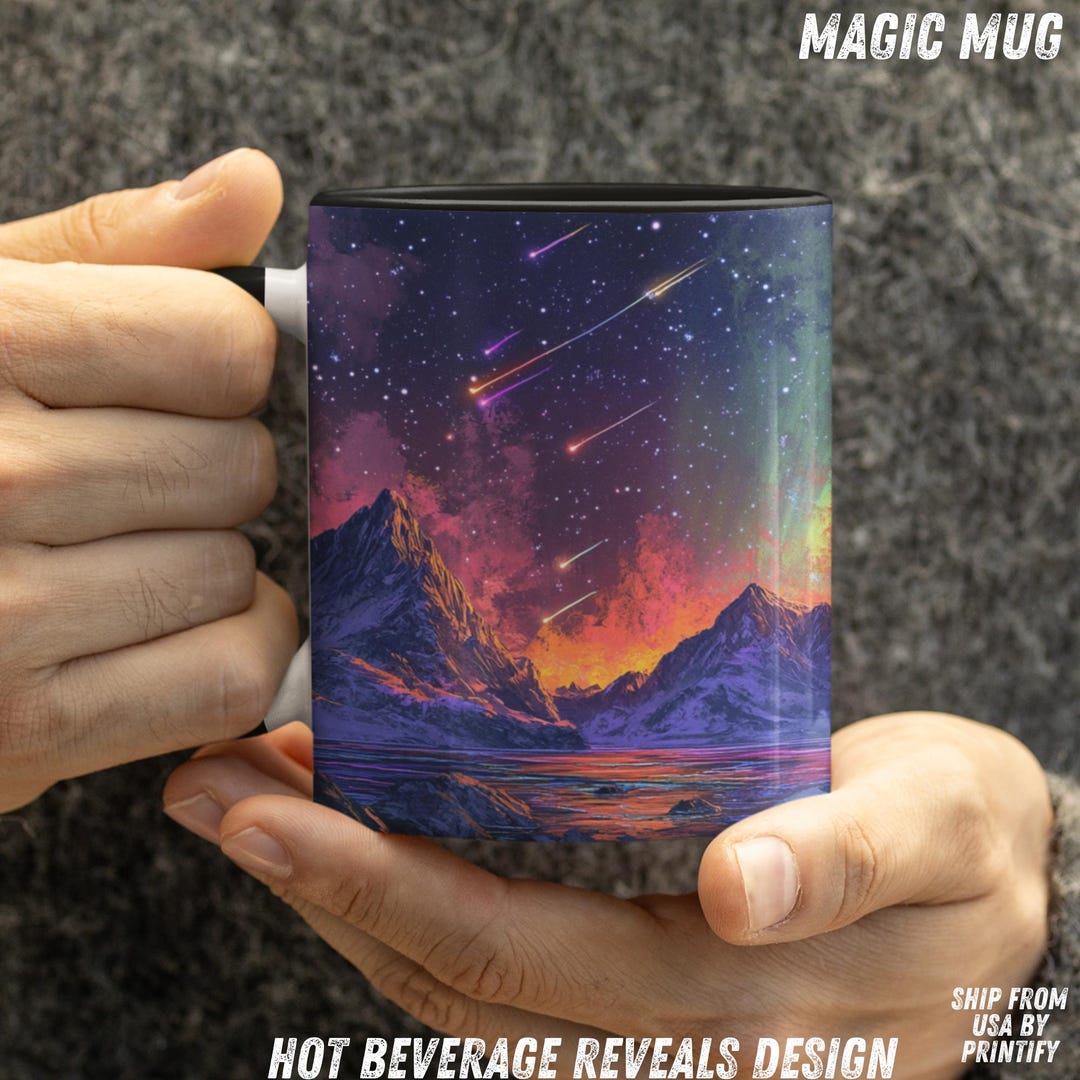 Northern Lights Mug, Color Changing Mug,heat Sensitive Night Sky Magic ...